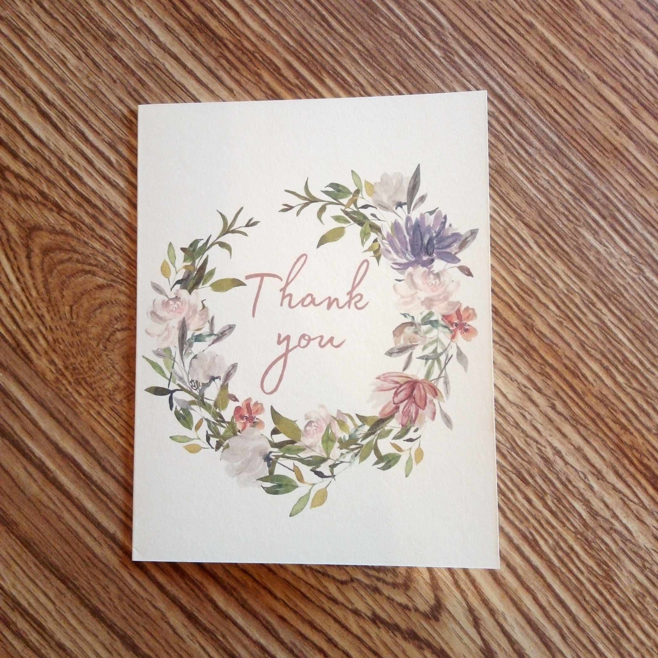 Floral Wreath Thank You Cards – One Homely House